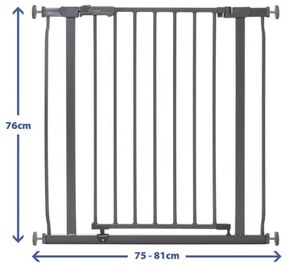 Dreambaby - Bezpečnostní zábrana AVA 75-81 cm šedá