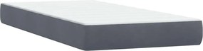 Box spring postel s matrací tmavě šedá 80x220 cm samet 3318388