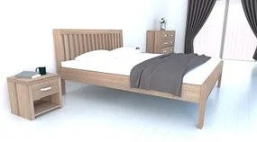 Postel Postelia BELNA Buk 160x200 - Dřevěná postel z masivu, bukové dvoulůžko o šíři masivu 4 cm
