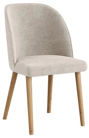 Čalouněná židle béžová s dřevěnými nohami R25 Olbia