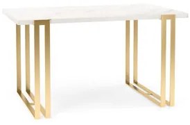 Jídelní stůl EWEN II 140 cm - mramor/zlatá