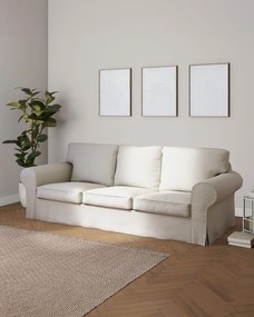 Potah na pohovku IKEA Ektorp 3-místná, rozkládací STARÝ MODEL PIXBO barva šedá