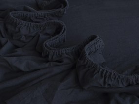 XPOSE® Jersey  prostěradlo Exclusive  - černé 120x200 cm