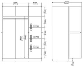 FALCO Šatní skříň Birger 052 bílá