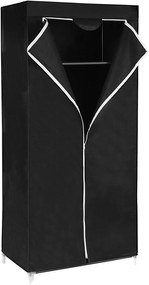 SONGMICS Šatní skříň, látková, černá, 75x160 cm