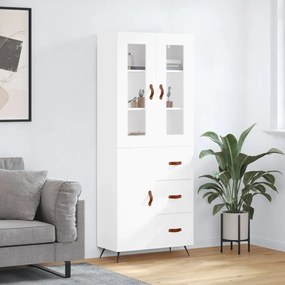 Skříň highboard bílá 69,5 x 34 x 180 cm kompozitní dřevo - Default Title