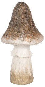 Béžovo-hnědá keramická dekorace houba Mushroom - Ø 12*22 cm