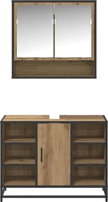 Sada koupelnového nábytku 2 ks Artisanový dub 80 x 33 x 60 cm 3402528