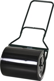 Zahradní válec Outsunny s U-rukojetí průměr 40 cm 60 l náplň z vodního písku kovový černý 57 x 40 x 123 cm pro dokonalé trávníky