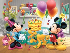 TREFL PUZZLE Mickey a Minnie slaví narozeniny 27x20cm 30 dílků skládačka tr18211