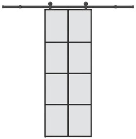 Posuvné dveře s kováním 76x205 cm ESG sklo a hliník