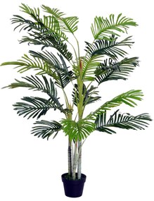 Outsunny umělá palma 150cm velká umělá rostlina s 19 palmovými listy a květináčem, dekorativní pro interiér a exteriér | Aosom.de