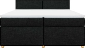 Box spring postel s matrací černá 200x200 cm textil 3286782