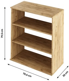 Kondela Regál, dub artisan, RESITA TYP 4
