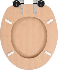 WC sedátko s funkcí pomalého sklápění MDF motiv bambusu 143926