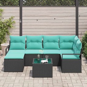 Set pohovek 7 ks Černá polyratan 3346466