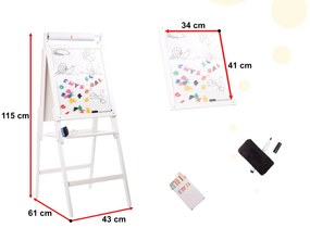 Creative Corner Magnetická dřevěná tabule bílá velká XXL