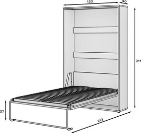 ADRK Furniture Vivario Výklopná postel 120 ADRK-WB-VIV-120-K