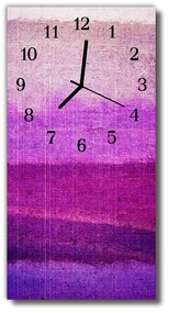 Skleněné hodiny vertikální Malovaná barva fialová