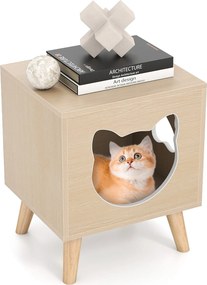 Costway Skříňka na odpadky pro kočky moderní nábytek na odpadky pro kočky