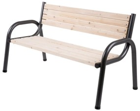 ROJAPLAST Parková lavice - ROYAL, dřevěná/kovová