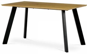 Jídelní stůl 140x80 x75cm 3D dekor divoký dub HT-721 OAK
