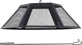 Zahradní ohniště Hexa 70 cm černé
