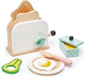 Dětský spotřebič tender leaf dřevěný toastovač breakfast toaster set