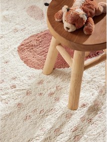 Hnědý/krémový pratelný/ručně tkaný bavlněný dětský koberec 95x120 cm Snuggle Emmi – Hanse Home