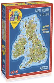 Puzzle gibsons vzdělávací puzzle mapa velké británie a irska 150 dílků