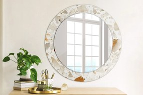 Kulaté zrcadlo tištěný rám Lastrické pozadí fi 60 cm