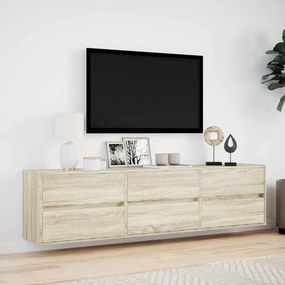 Nástěnná TV skříňka s LED dub sonoma 180 x 31 x 45 cm 3307935