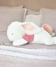 Doudou Plyšový králík s tmavě růžovou bambulkou 80 cm / od 0 let