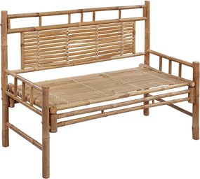Zahradní lavice s poduškou 120 cm bambus 3063893