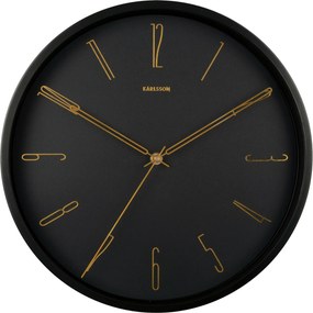 XXXLutz NÁSTĚNNÉ HODINY barvy zlata, černá 35/35/4 cm Karlsson - Nástěnné hodiny - 007143009901