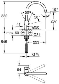 GROHE 31553001 - Dřezová baterie START CLASSIC lesklý chrom