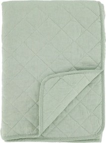 Zelený pruhovaný prošívaný přehoz Aix Quilt - 130*180 cm