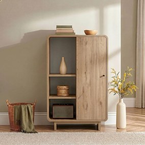 Skříňka v dekoru dubu ve světle přírodní barvě 70x110x34 cm Torina – Nordure