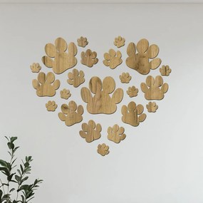 dřevo života Dřevěné srdce Pacičková láska Zvolte rozměr (cm): 40x34, Zvolte barvu dekoru: Dub zlatý