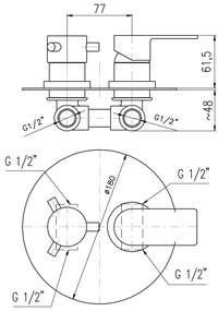 Slezák - RAV Vanová/sprchová baterie 2-cestná s podomítkovým tělesem NIL - , Černá mat