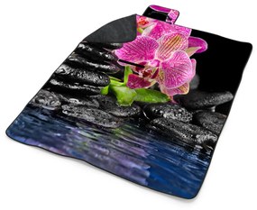 Sablio Plážová deka Orchidej na kamenech: 200x140 cm