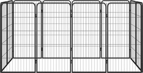 12panelová ohrádka pro psy černá 50 x 100 cm práškovaná ocel 3115959