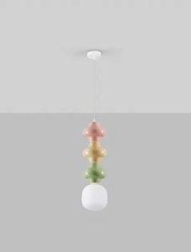 LED růžovo-žluto-zelené moderní svítidlo Clio