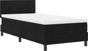 Postel s boxspringem s čelo Černý 100 x 200 cm textil 3338666