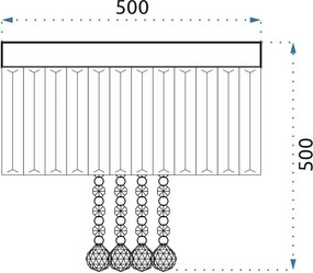 Toolight - Křišťálová stropní svítilna 9xG9 25W APP781-9C, chromová, OSW-05099