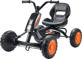 AIYAPLAY šlapací Go-Kart s PP koly, ocelový rám, nosnost 30 kg, pro děti 2-5 let, černý