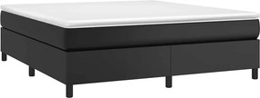 Rám postele s boxspringem černá 160 x 200 cm umělá kůže 3121053