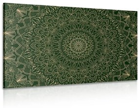 Obraz detailní ozdobná Mandala v zelené barvě Varianta: 120x80