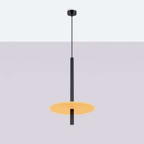 Sollux Lighting Závěsná lampa FELTRO 1 černá/žlutá