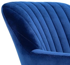 Intesi Židle Emilia Velvet deep blue/black